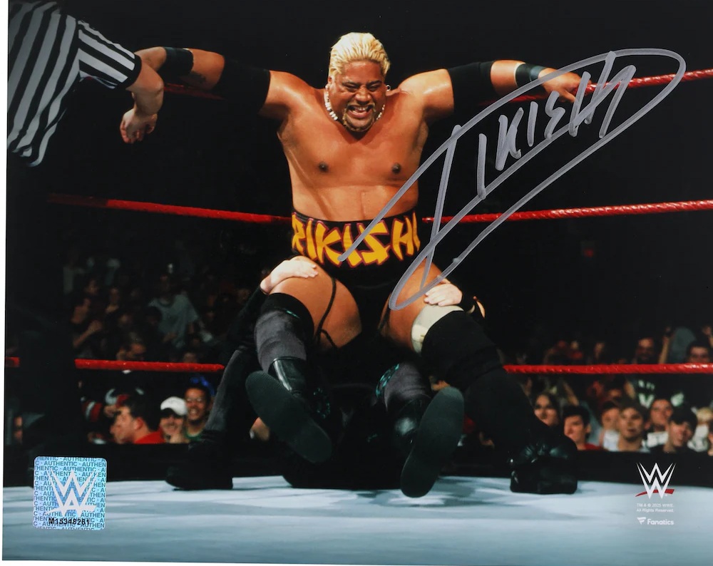 Rikishi WWE Autographed 16" x 20" Corner Stinkface Photograph - Canada ...